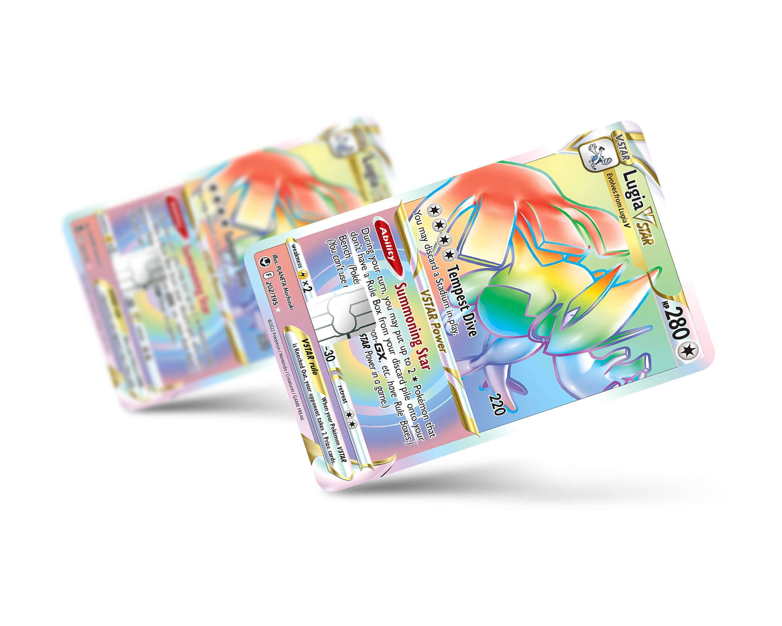 Rainbow Lugia Pokemon Card Credit Card Credit Card Skin – Anime Town ...