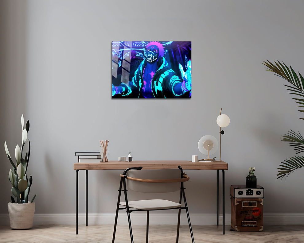 Jujutsu Kaisen Neon Ryomen Sukuna Metal Poster Landscape Metal Poster ...