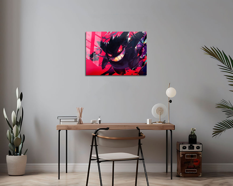 Pokemon Gengar Flames Metal Poster Landscape Metal Poster – Anime Town ...