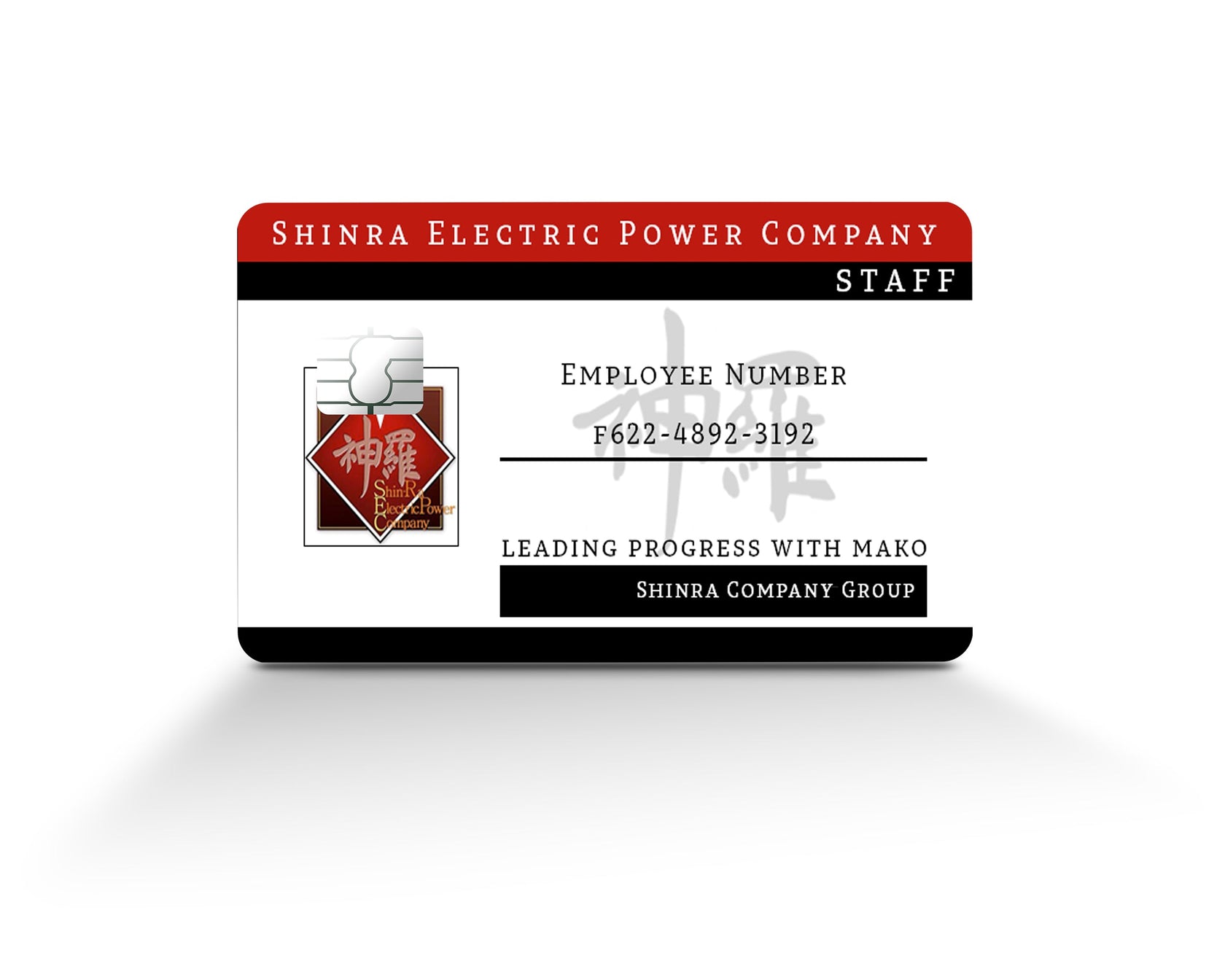 Final Fantasy Shinra Employee ID Card Credit Card Credit Card Skin ...