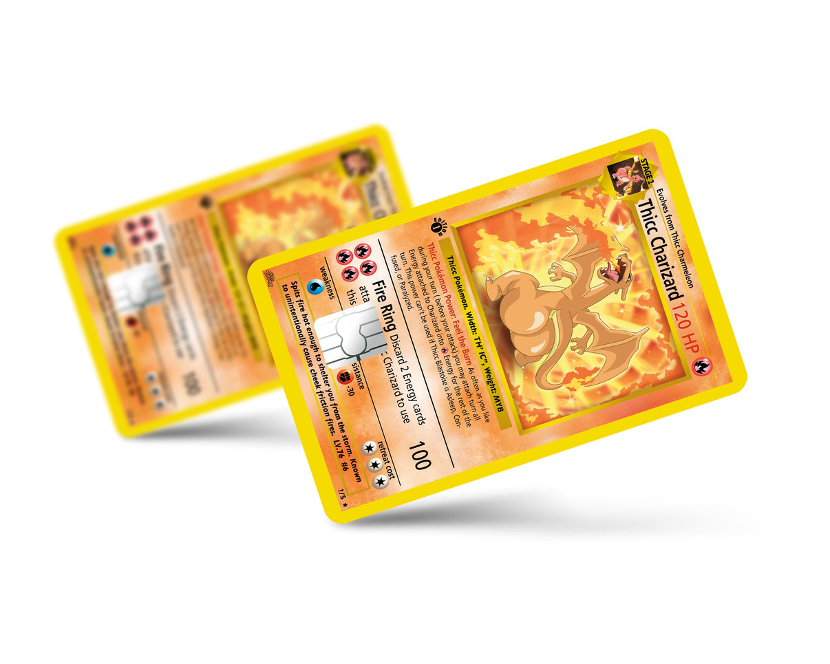 Thicc Charizard Pokemon Card Credit Card Credit Card Skin – Anime Town ...