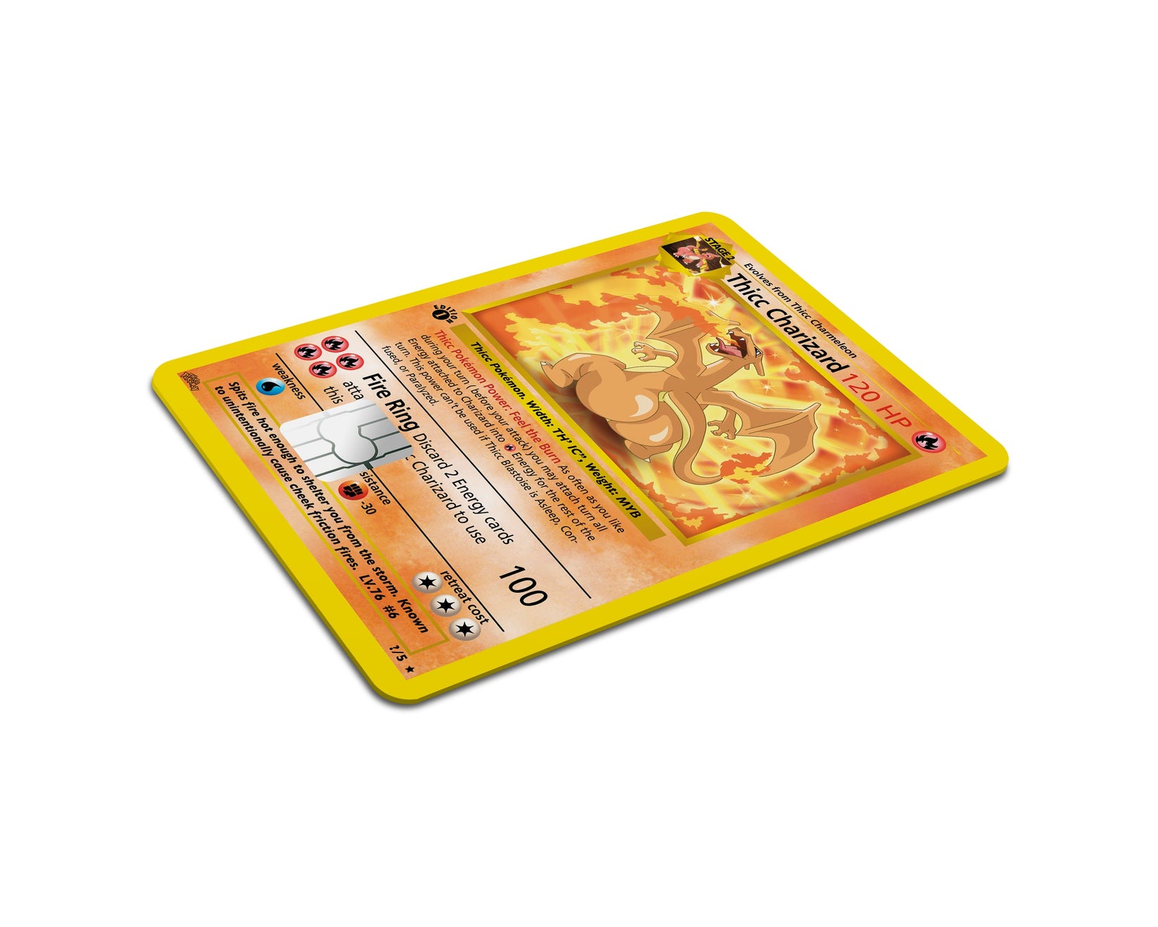 Thicc Charizard Pokemon Card Credit Card Credit Card Skin – Anime Town ...