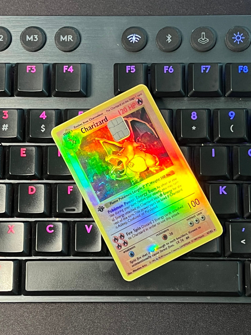 Charizard Pokemon Card Holographic Credit Card Holographic Credit Card ...