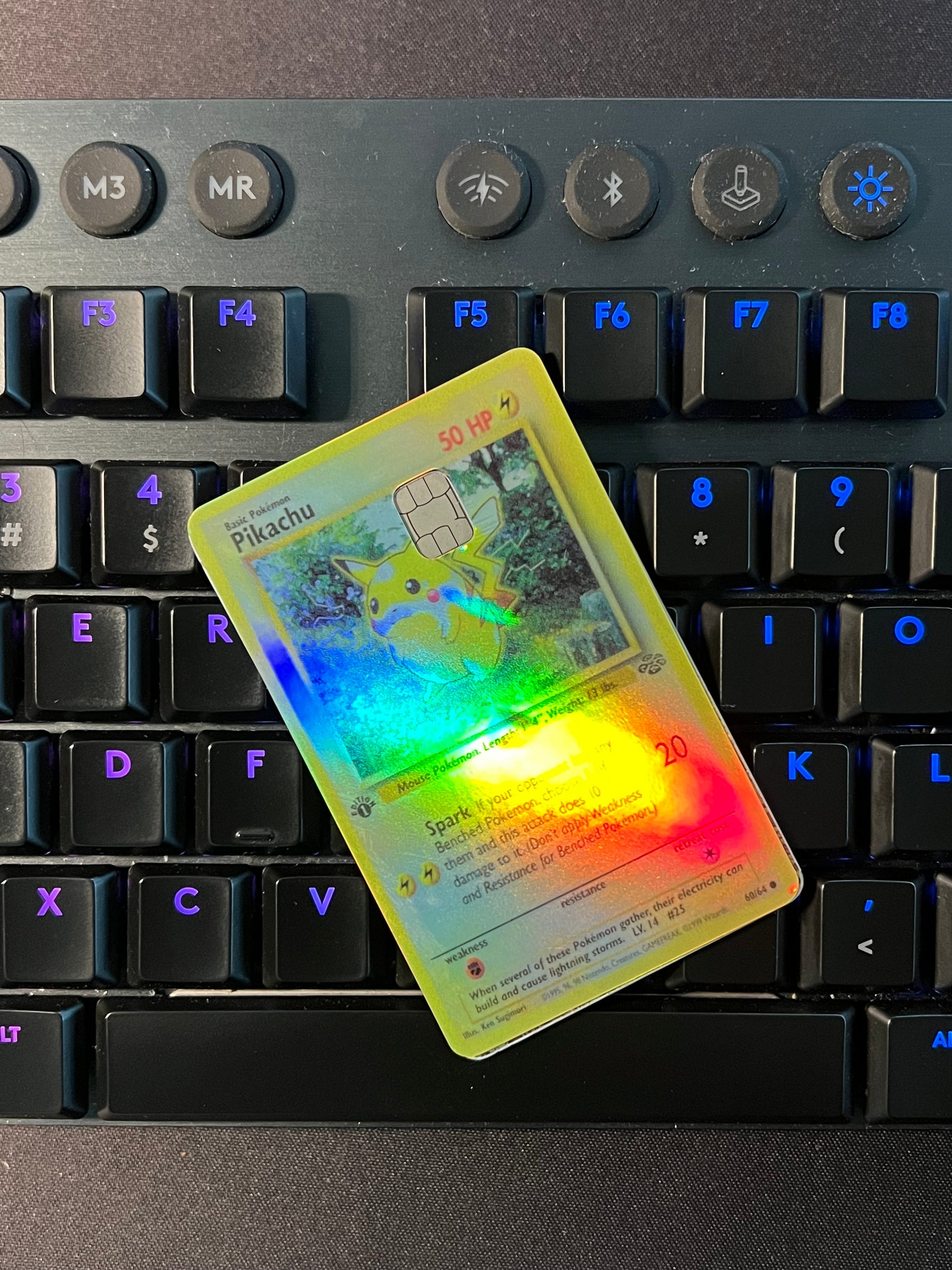 Pikachu Pokemon Card Holographic Credit Card Holographic Credit Card ...