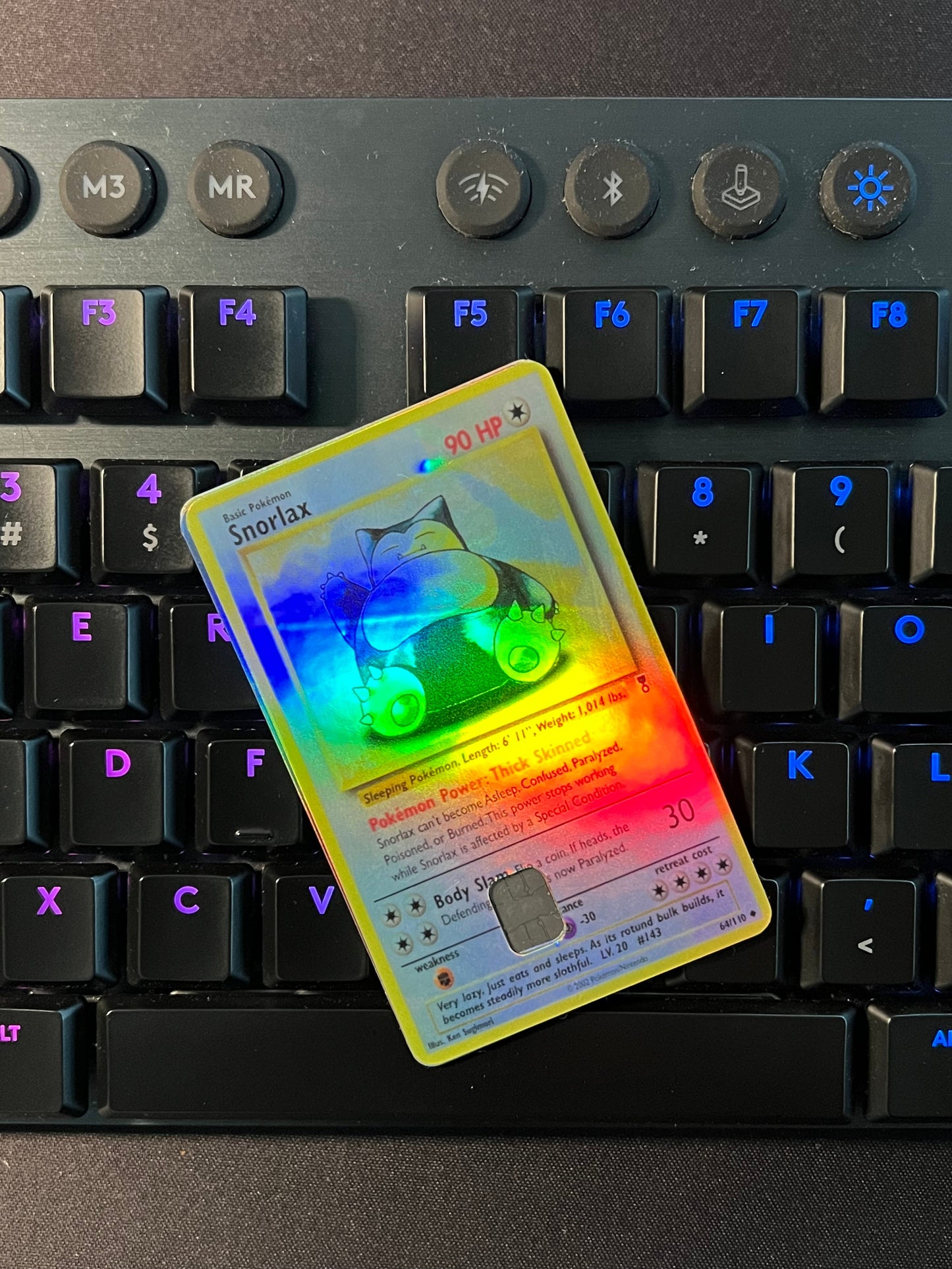 Snorlax Pokemon Card Holographic Credit Card Holographic Credit Card ...