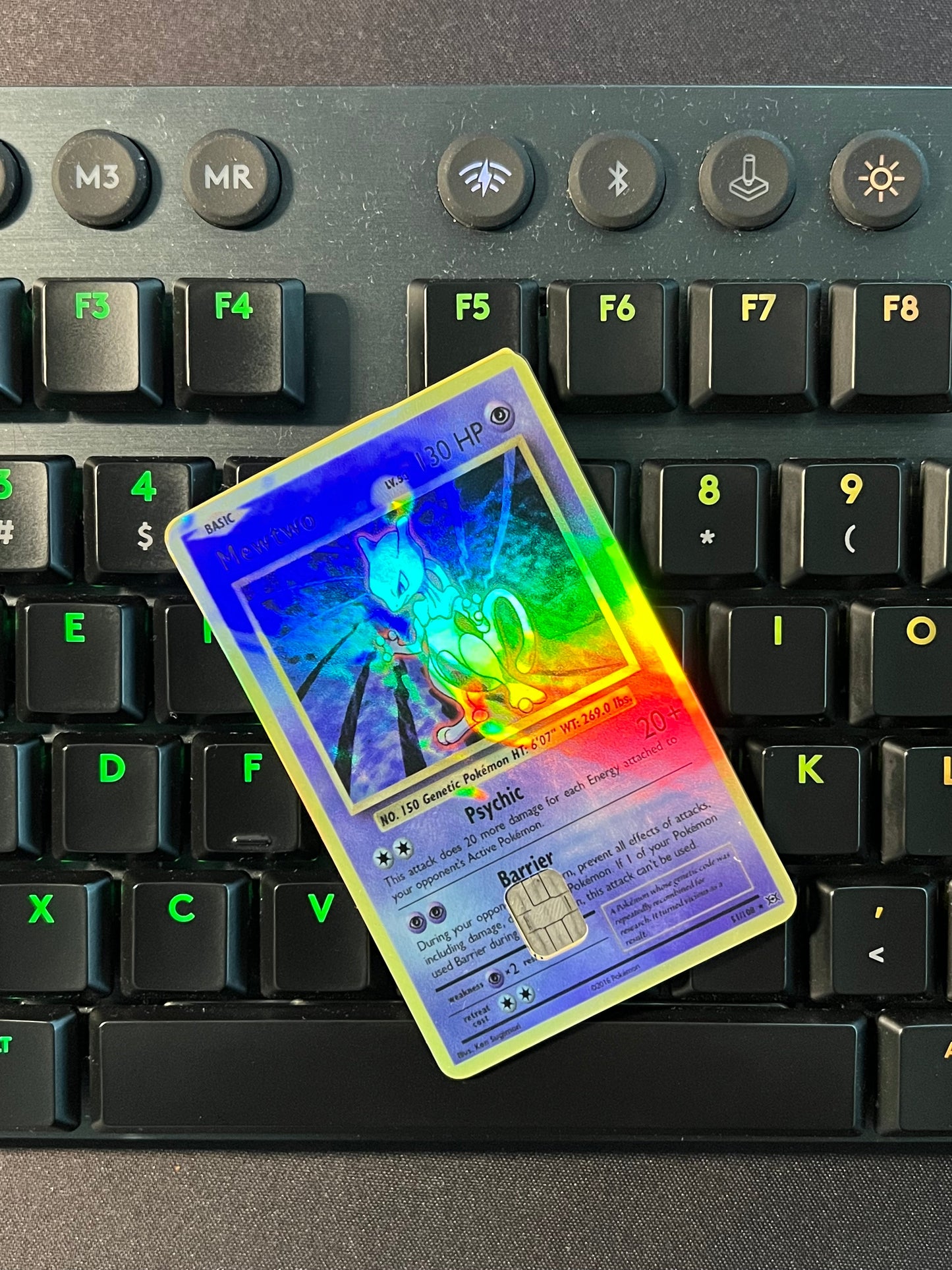Mewtwo Pokemon Card Holographic Credit Card Holographic Credit Card ...