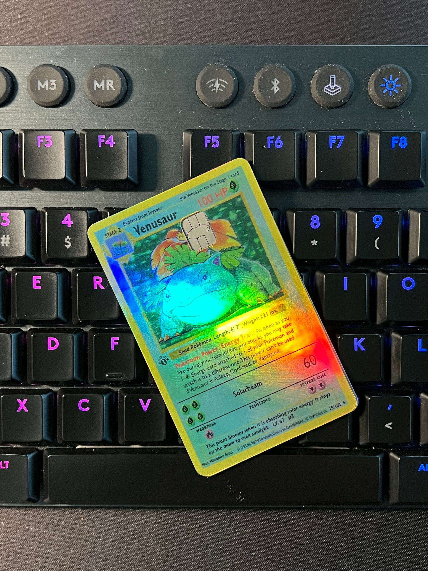 Venusaur Pokemon Card Holographic Credit Card Holographic Credit Card ...