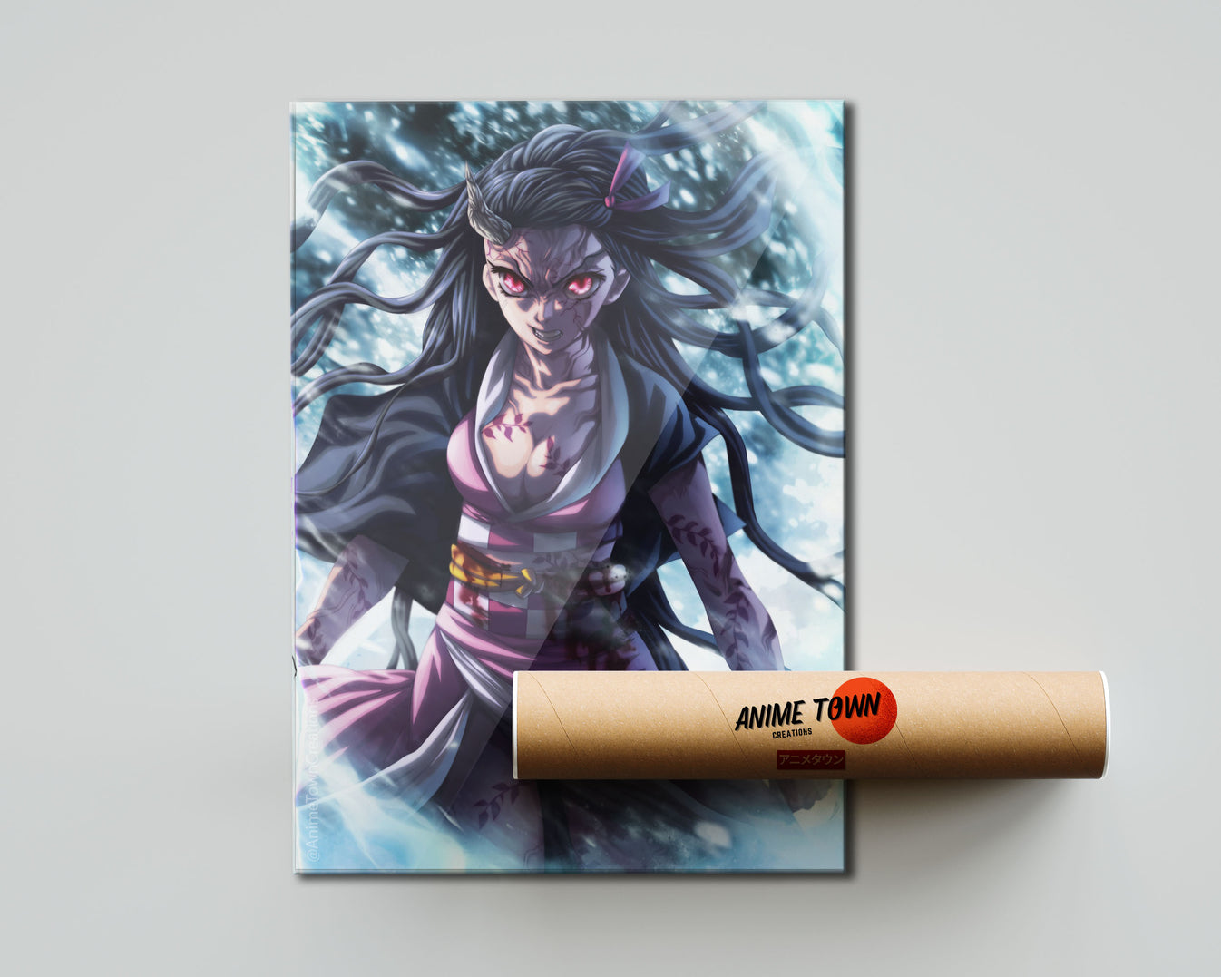 Demon Slayer Nezuko Demon Art Poster Poster – Anime Town Creations