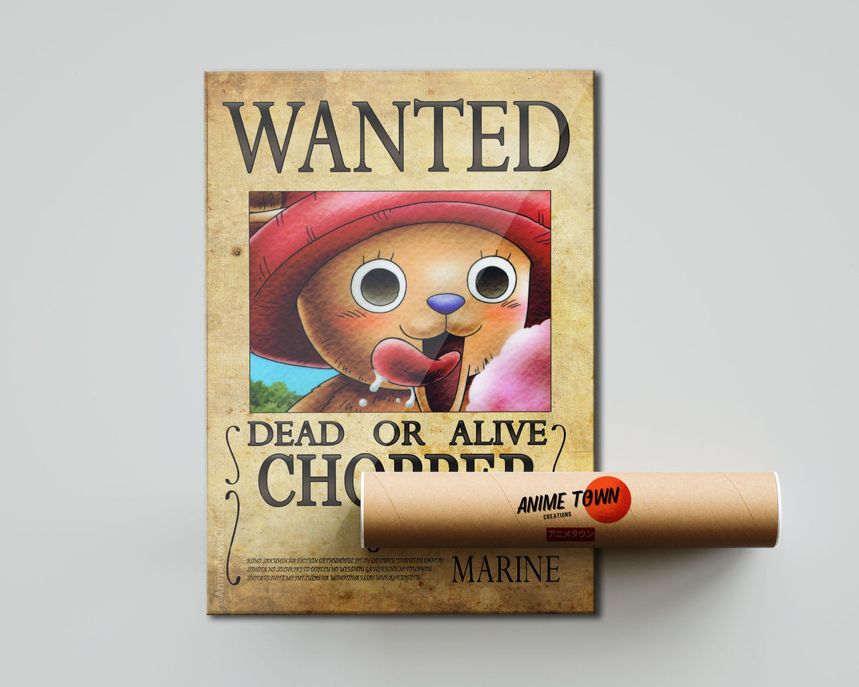 One Piece Chopper Wanted Poster Poster – Anime Town Creations