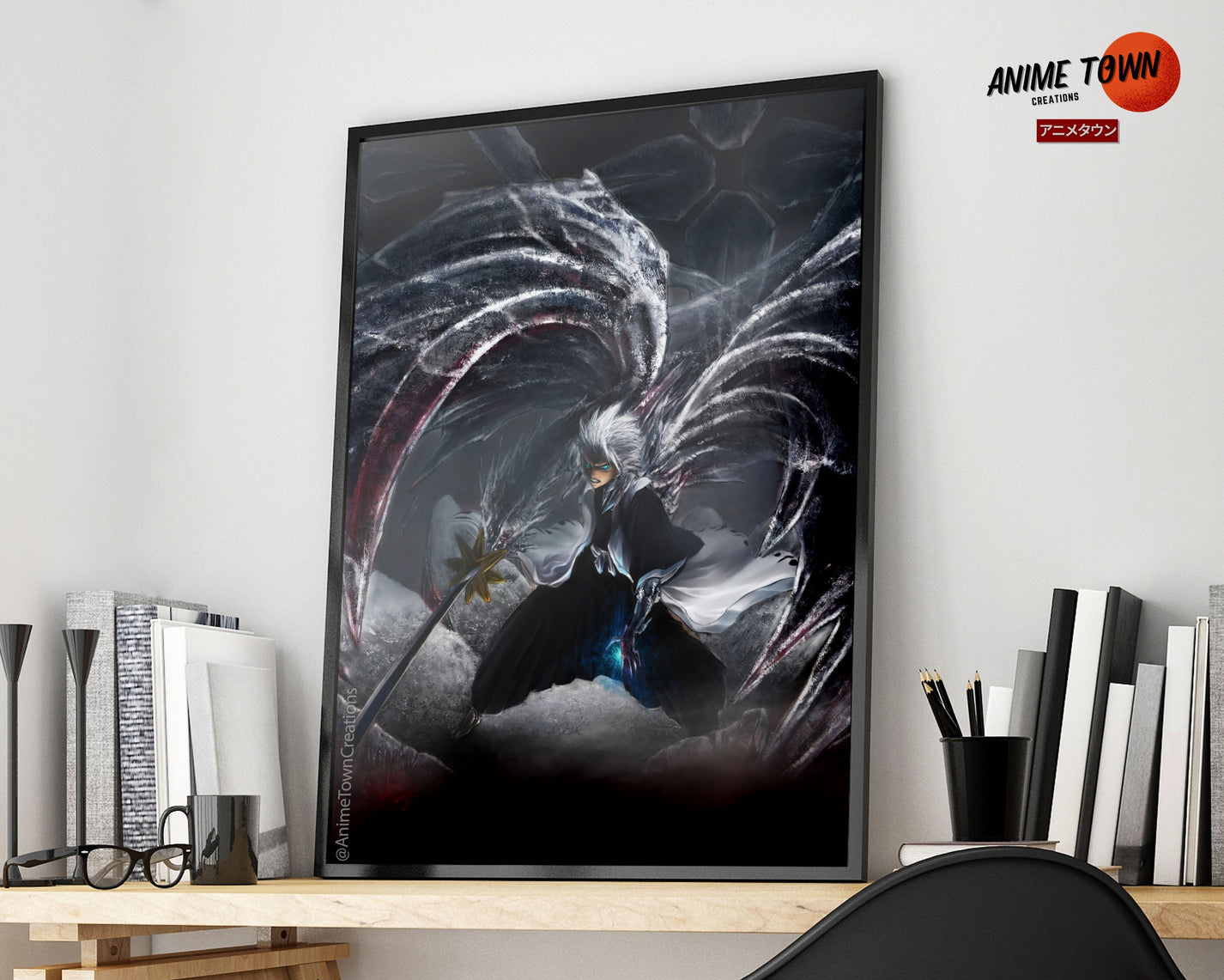 Bleach Hitsugaya Toshiro Dark Bankai Poster – Anime Town Creations