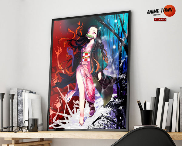 Demon Slayer Demon Nezuko Poster Poster – Anime Town Creations