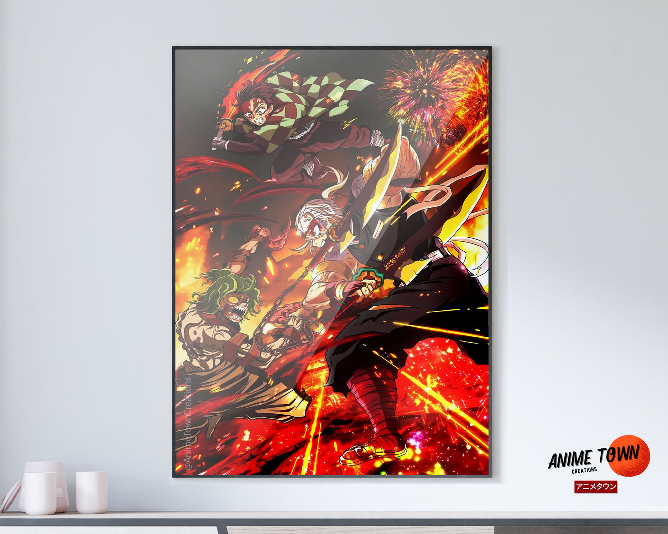 Demon Slayer Daki Tajiro Tengen Uzui Gyutaro Poster – Anime Town Creations