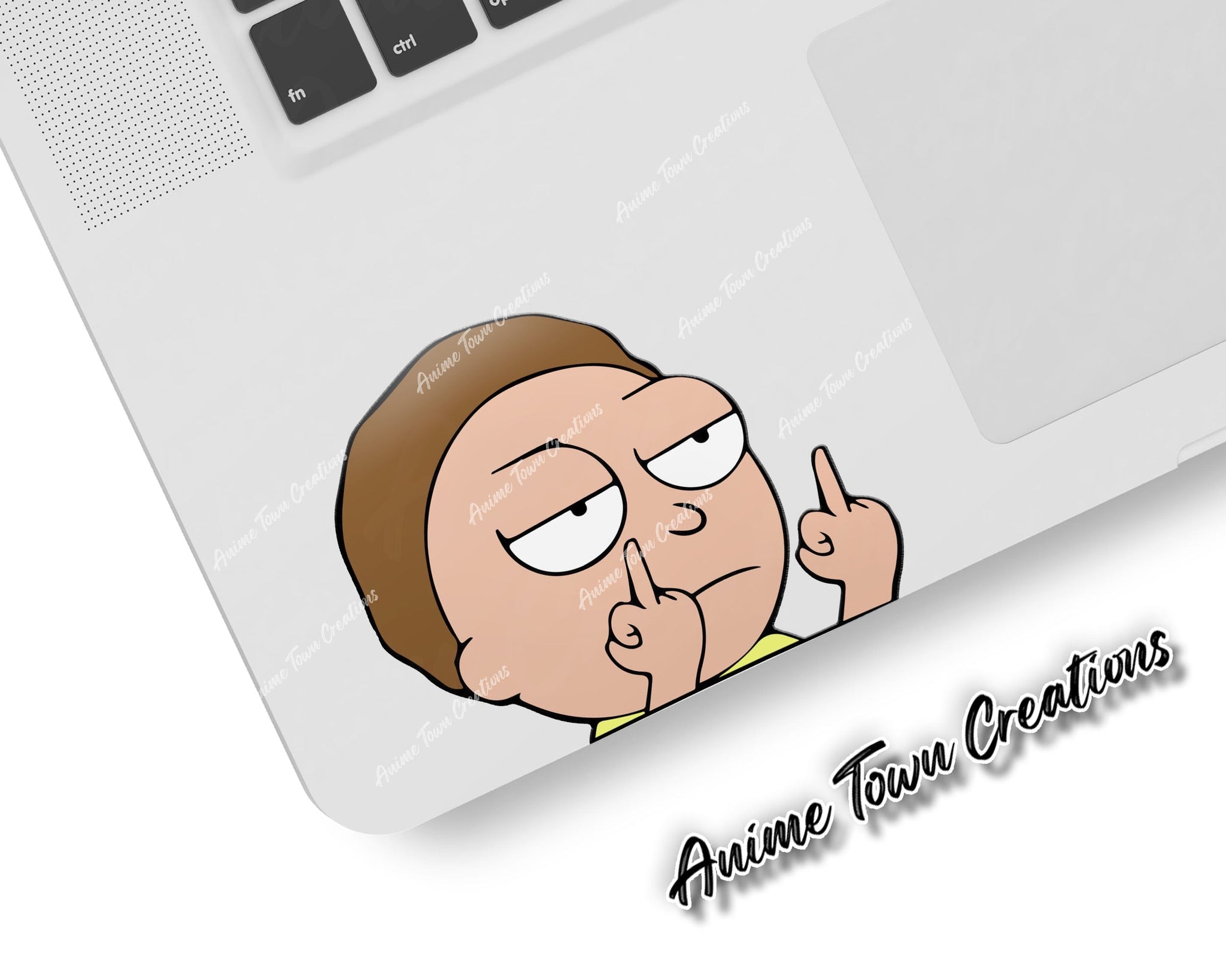 Rick And Morty Middle Finger Morty Sticker Sticker – Anime Town Creations