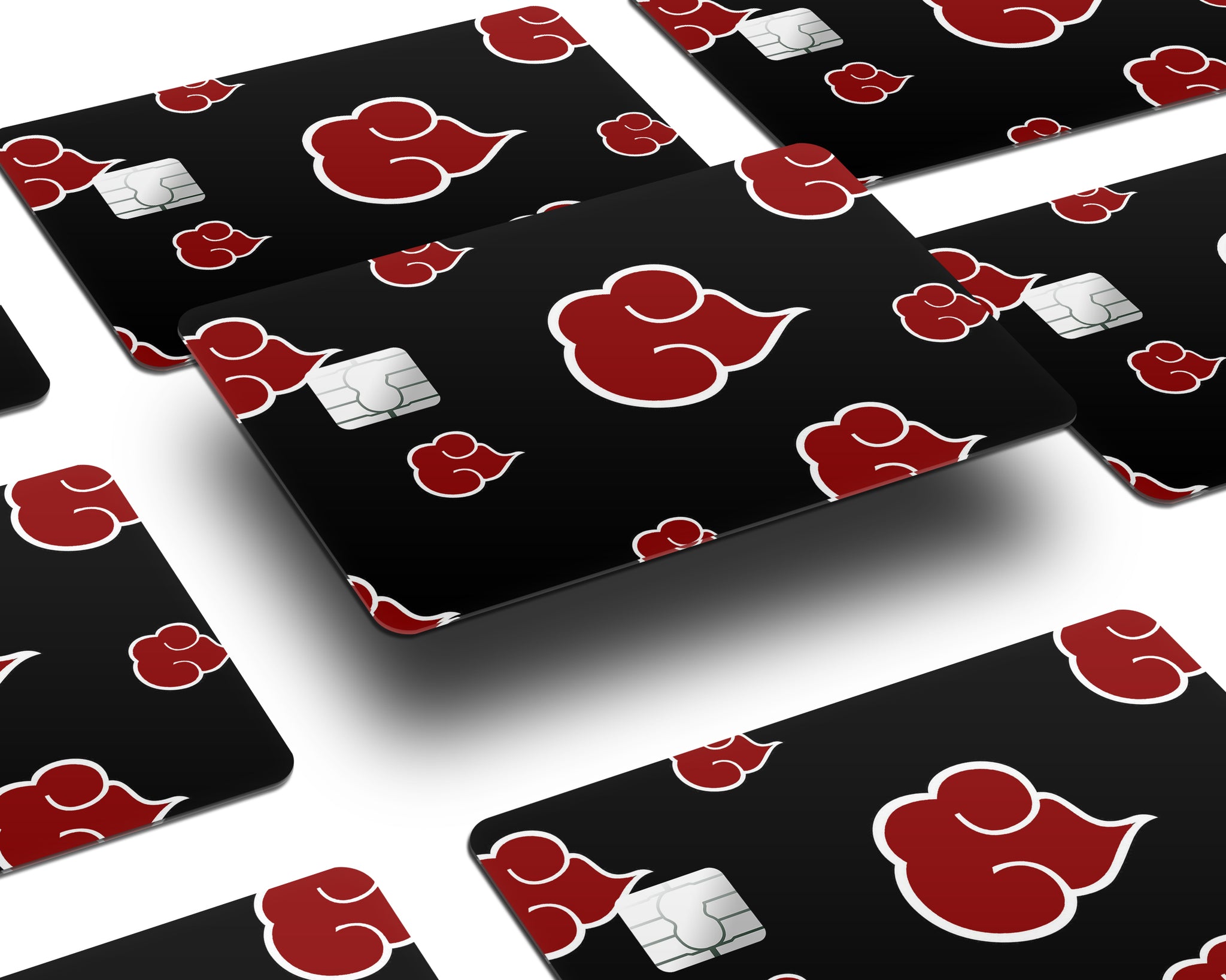 Akatsuki Pattern Credit Card Skin Sticker Vinyl Bundle – Anime Town ...